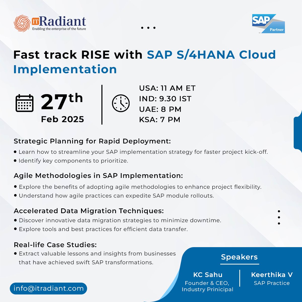 Fast track RISE with S/4 HANA Implementation - ITRadiant