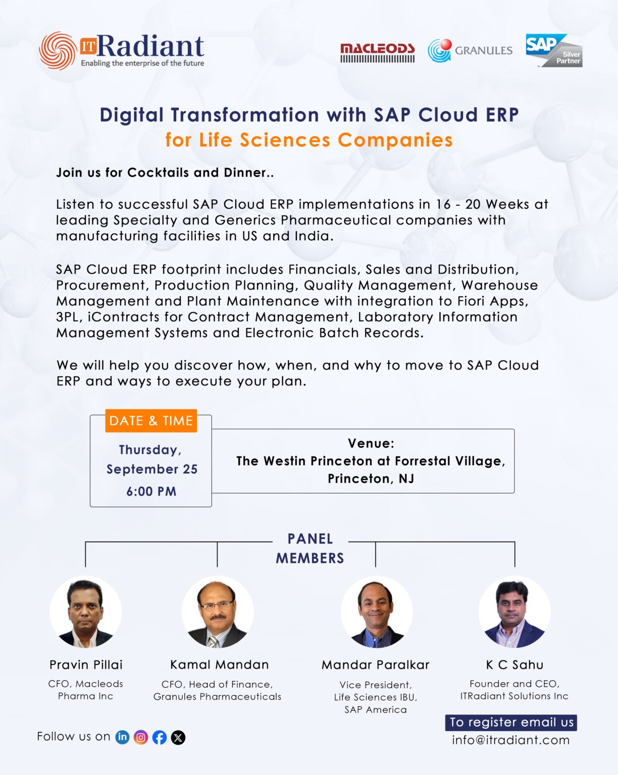 Digital Transformation with SAP Cloud ERP Roadshow - ITRadiant - ITRadiant
